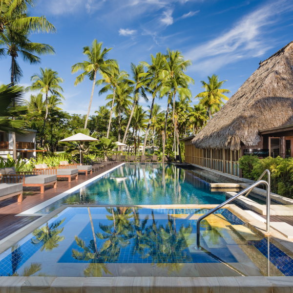 Westin outdoor lap pool and deck – The Departure Lounge